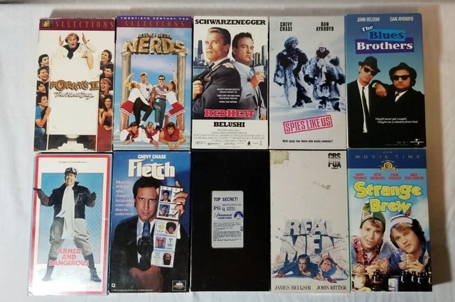 GUY MOVIES 80'S VHS Video Lot Comedy Candy Belushi Chase Kilmer Moranis ...