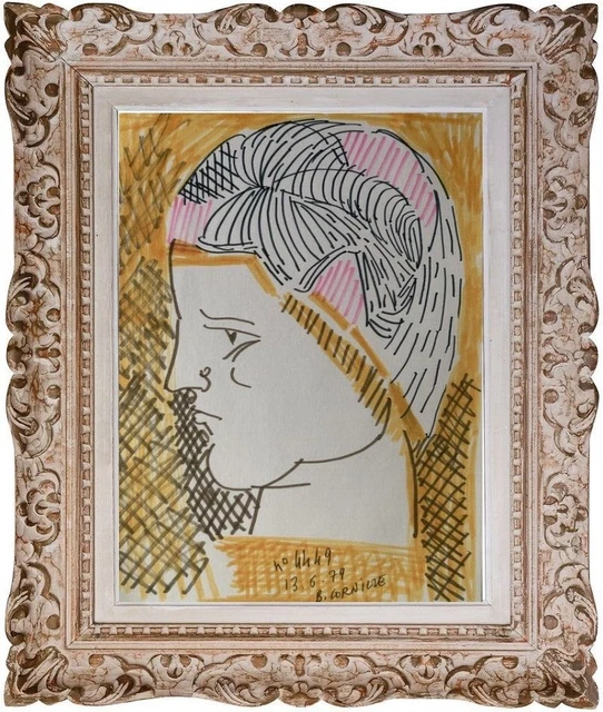 BERNARD CORNILLE (1940-2006) Originale Composition Art Singulier 1979 ...