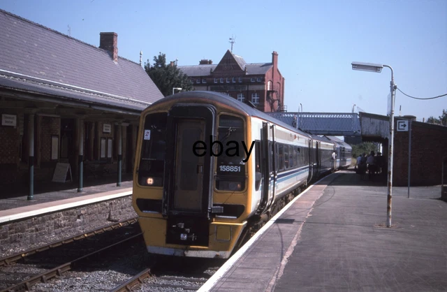35MM RAILWAY SLIDE- DMU Class 158. 158851 & 153376 @ Newtown £2.99 ...