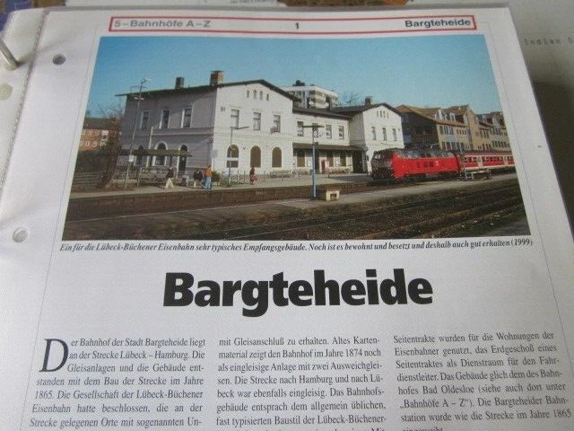 BAHNHOF UND GLEISPLAN N Bargteheide Schleswig Holstein 2S EUR 4,45 ...