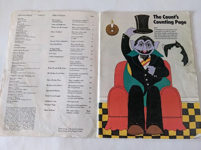 1975 MAGAZINE SESAME Street Magazine Featuring Grover £9.06 - PicClick UK