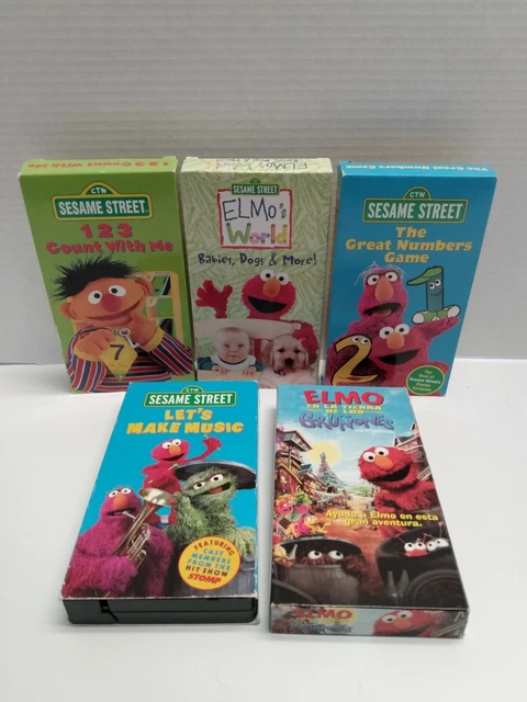 LOT DE (5) cassettes VHS Sesame Street, veuillez voir les photos pour ...