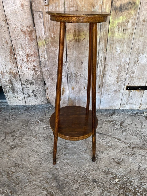 SELLETTE HAUTE GUÉRIDON Ancien Bois Porte Pot Vintage #E107 EUR 99,90 ...
