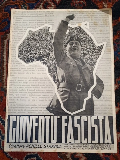 RIVISTA D'EPOCA GIOVENTU' Fascista anno V - n.12 30 giugno XIII ns sb ...