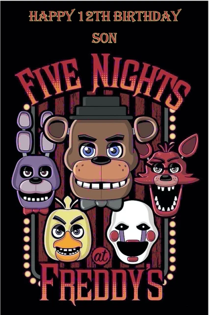 PERSONALISED A5 FIVE Nights At Freddies Fnaf Inspired Birthday Card ...