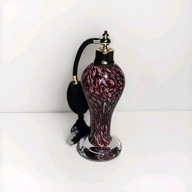CRANBERRY SWIRL ATOMIZER Perfume 7" Gold Color Trim Working $32.79 ...