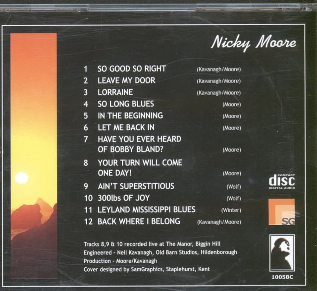 NICKY MOORE OLD, New, Borrowed & Blue CD UK Not On Label 2003 1005BC ...