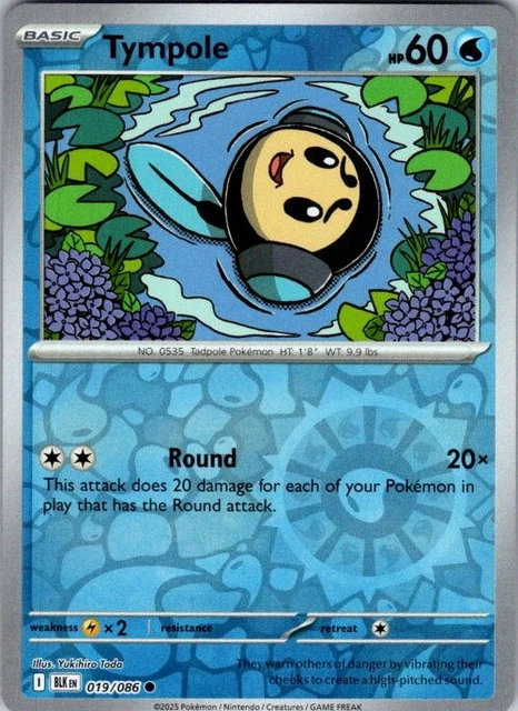POKEMON | SV: Black Bolt | Tympole | 019/086 | Reverse Holo | NM £1.50 ...