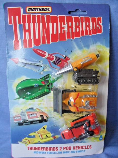 MATCHBOX 1993 THUNDERBIRDS 2 Pod Vehicles - Mole, Firefly, Recovery ...