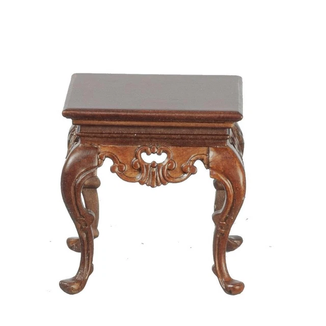 MAISON DE POUPÉES Victorien Carré Côté Table Noyer JBM Meuble de Salon 1:12 EUR 126,97 - PicClick FR