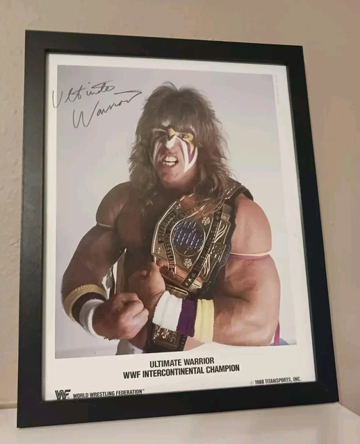 WWF THE ULTIMATE Warrior officially licensed 1988 Framed Authentic ...