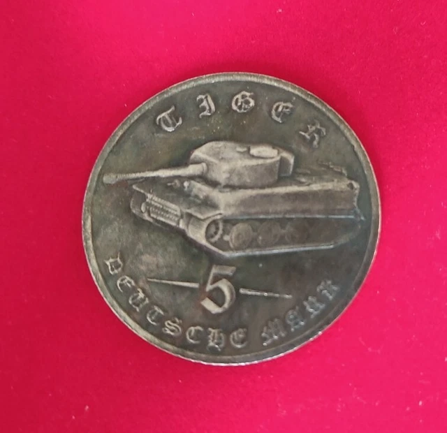WW2 GERMAN TIGER Tank Coin Propaganda Medal Panzer Tiger 1 Collectable ...