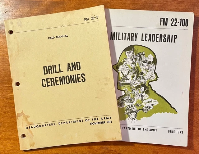 2 VIETNAM ERA Army Manuals 1) Drill Ceremonies 1971 *2) Military ...
