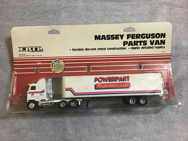 1988 ERTL MASSEY FERGUSON MACK CABOVER TRACTEUR REMORQUE ÉCHELLE 1/64 ...