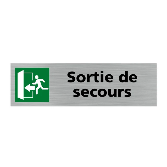 PICTOGRAMME SORTIE DE SECOURS (Q0387). Signalisation Porte - 170 X 50 ...