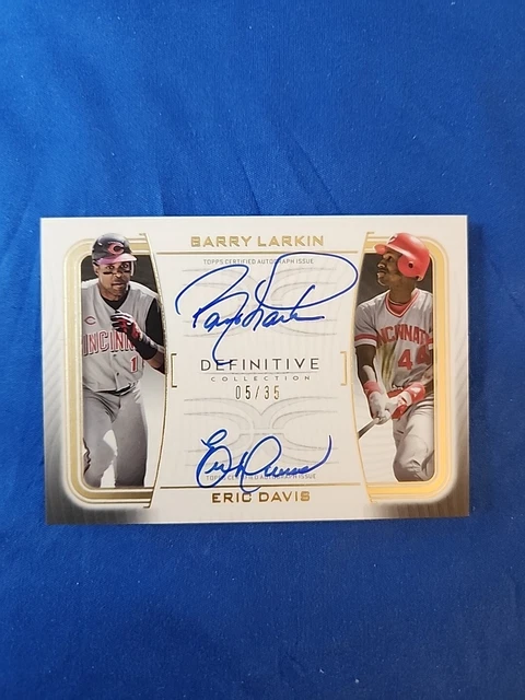 2023 TOPPS DEFINITIVE Dual Auto Barry Larkin, Eric Davis Reds #DAC-LDA ...