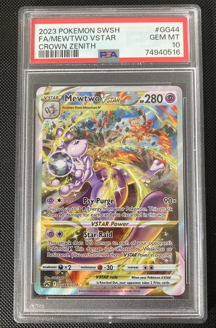 POKÉMON MEWTWO VSTAR Alt Art Crown Zenith GG44 PSA 10 BGS CGC Charizard ...
