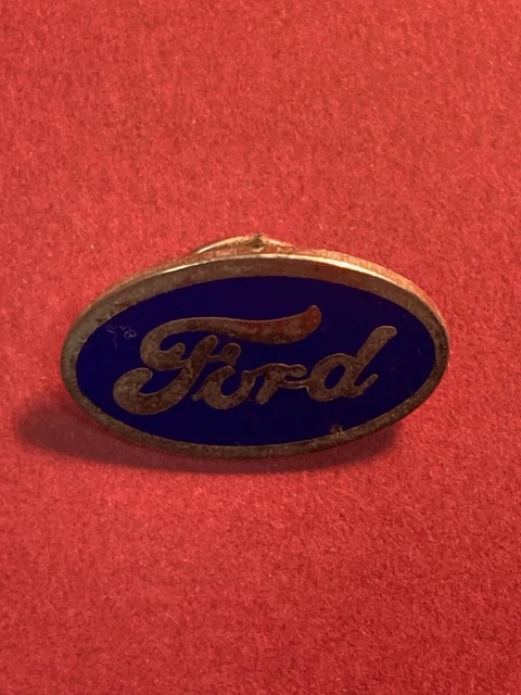 VINTAGE FORD LOGO Motor Company Hat Lapel Pin Auto Brand Blue Enamel $5 ...