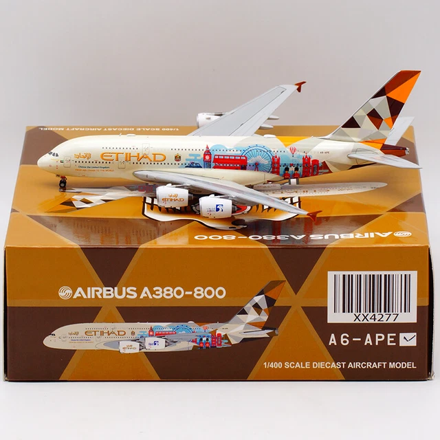 1:400 JC WINGS Etihad Airways Airbus A380 A6-APE UK Diecast Models JET ...