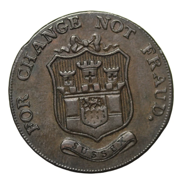 ENGLAND 1794 KENT Lamberhurst Lutwyche' s Gibbs Halfpenny Conder Token ...