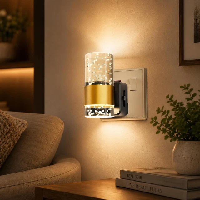 DUSK TO DAWN Night Light with Adjustable Brightness, Warm White 3000K £ ...