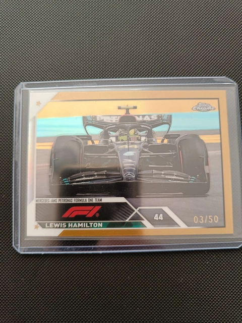 TOPPS F1 CHROME 2023 Lewis Hamilton Gold 03/50 EUR 20,00 - PicClick DE