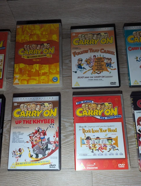 DVD BUNDLE CARRY ON Film collection 23 Films Total - Used Some Wear ...
