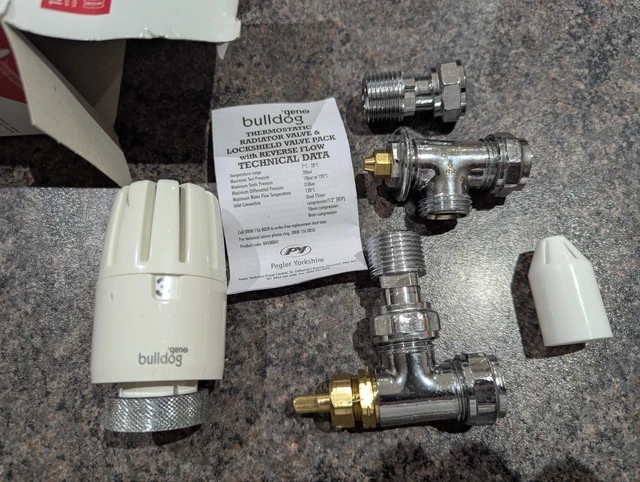 PEGLER TRV & Lockshield valve set - bulldog gen 2 £9.73 - PicClick UK