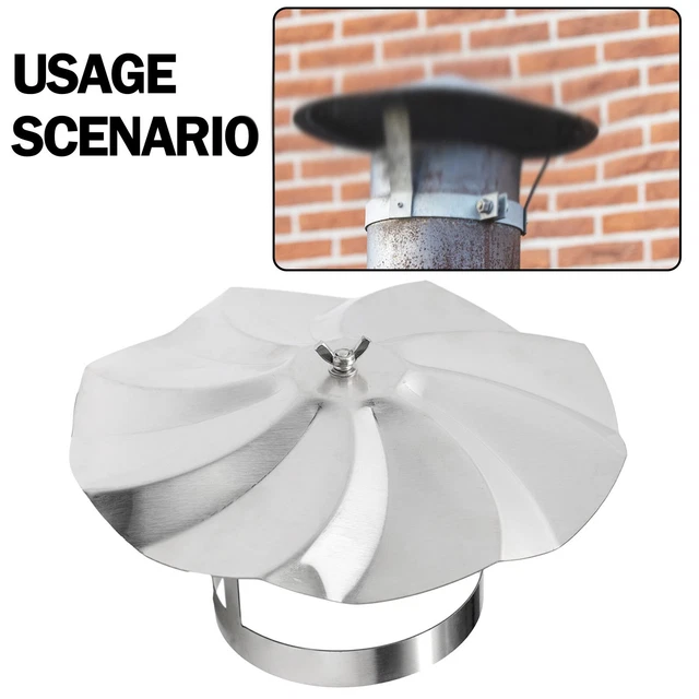 WEATHERPROOF CHIMNEY FLUE Cowl Pipe Roof Vent Cap All Season Protection ...