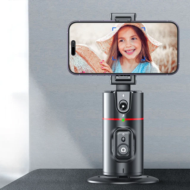 AUTO FACE TRACKING 360° Rotation Tripod P02 Face Body Phone Camera ...