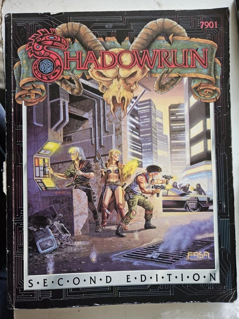 SHADOWRUN CYBERPUNK RPG roleplaying fasa Core Rule book #7901 Softcover ...
