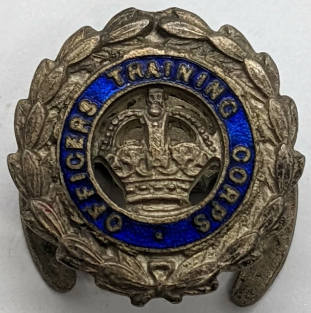 ORIGINAL WORLD WAR Two British Army Officers Training Corps Enamel ...