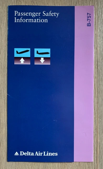 DELTA AIR LINES 757 Safety Card 11/95 $6.00 - PicClick