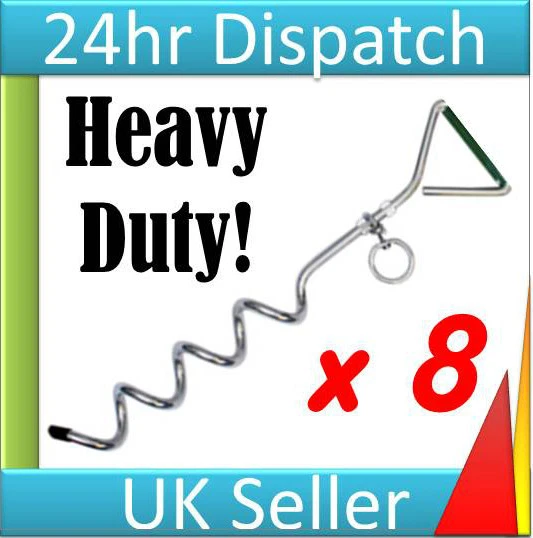 POLYTUNNEL GREENHOUSE GROUND Anchor Kit Tunnel Anchors x 8 £28.99 ...