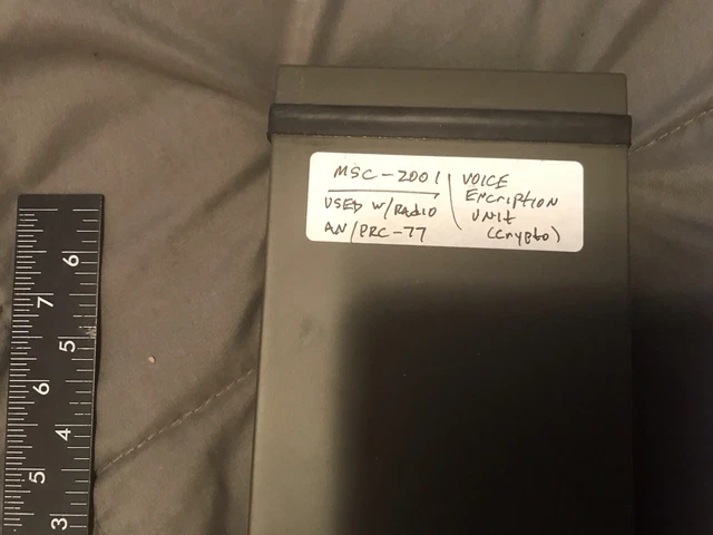 WEST GERMAN INTELLIGENCE (BND) Voice Encryption Device, MSC-2001, Cold ...