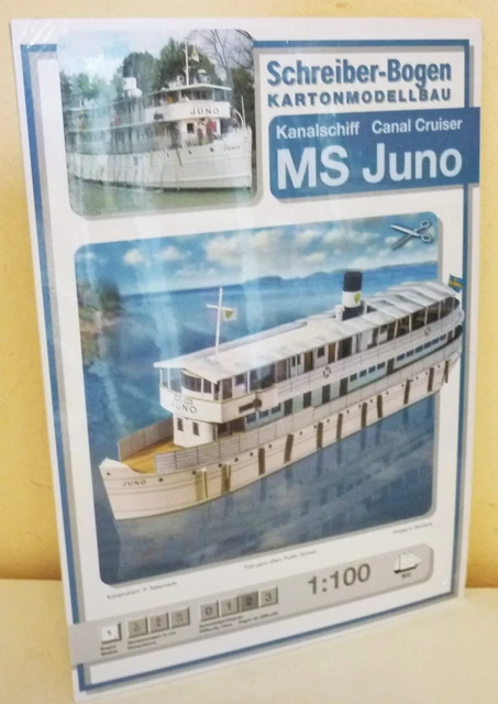 + KARTONMODELL KANALSCHIFF MS Juno Schreiber-Bogen 802 EUR 12,90 ...