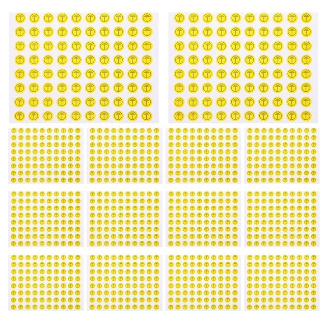 800 PCS EARTH Ground Symbol Labels Electrical Stickers Grounding Sign £ ...