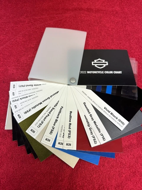 HARLEY DAVIDSON MOTORCYCLE 2022 Dealer Paint Color Chart Cache Booklet ...