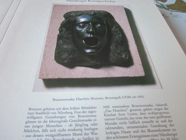 NÜRNBERG ARCHIV 3 Kunstgeschichte 3030 Hiserlein Brunnen Brunnenmaske ...