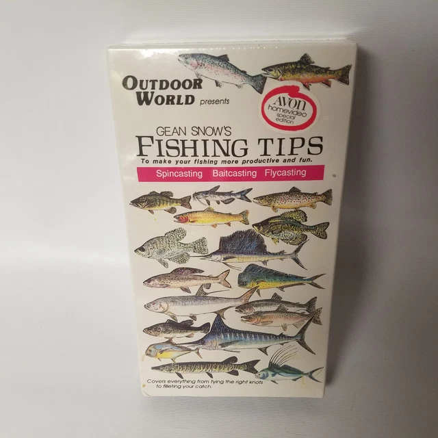 NEW VHS OUTDOOR World Gean Snows Fishing Tips Spincasting Baitcasting ...