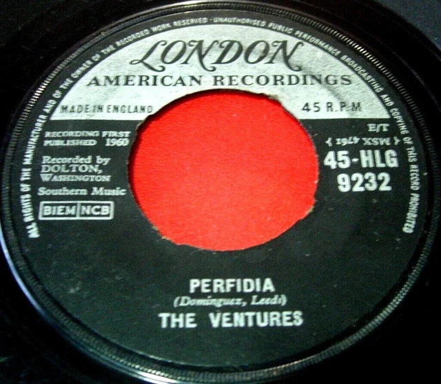 VINYLE INSTRUMENTAL SURF américain The Ventures Perfidia 7" UK ORIG ...
