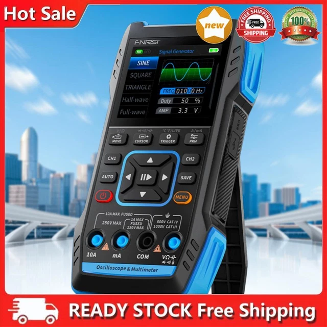 MINI OSCILLOSCOPE MULTIMETER 3 in 1 Signal Generator 10MHZ 50MS/s Dual ...