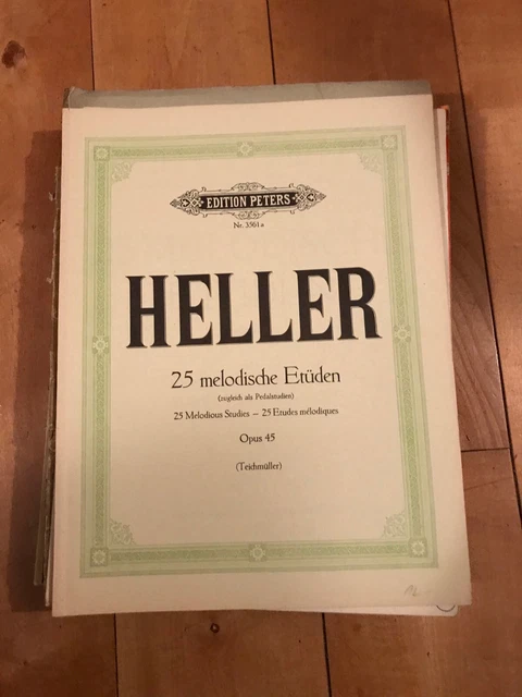 HELLER 25 MELODISCHE Etüden Edition Peters 3561a Opus 45 Klavier Noten ...
