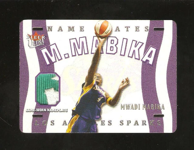MWADI MABIKA 2003 plaque signalétique wnba, étincelles los angeles, numérotées, 23/50,kinshasa ...