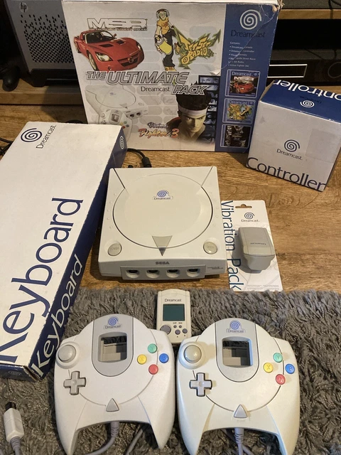 SEGA DREAMCAST ULTIMATE Pack 2x Controllers VMU Rumble pack Keyboard ...