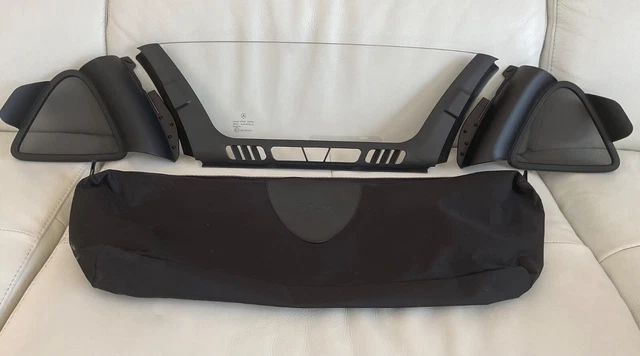GENUINE ORIGINAL MERCEDES Benz SLK R171 3 Part Wind deflector + Bag ...