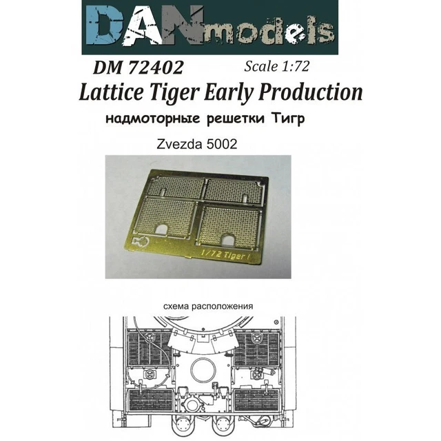 DAN MODELS 72402 Scale 1:72 Grilles the Sub-Lattice Tiger Early ...