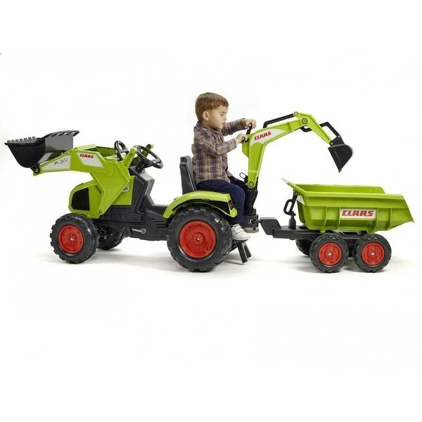 CLAAS AXOS 330 Tractor with Swivel Seat, Front Loader, Rear Digger and ...