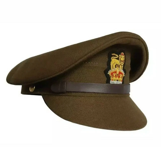 WW2 BRITISH ARMY General Staff Officers Visor Cap Military Peak Hat ...