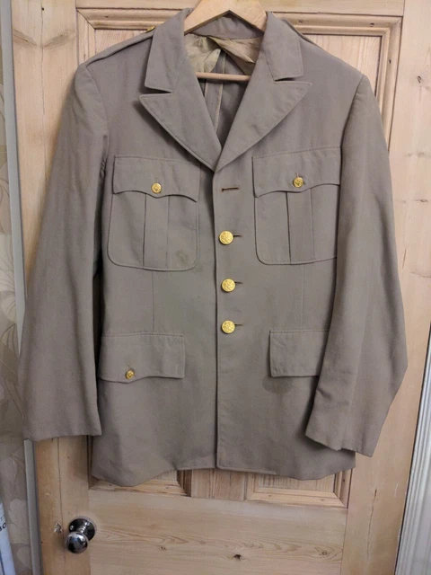 VINTAGE ARMY OFFICER Jacket- Has Marks And Stains And Button Missing ...